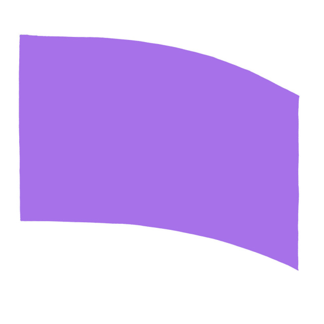 Poly Silk Flag Curved Rectangle LILAC